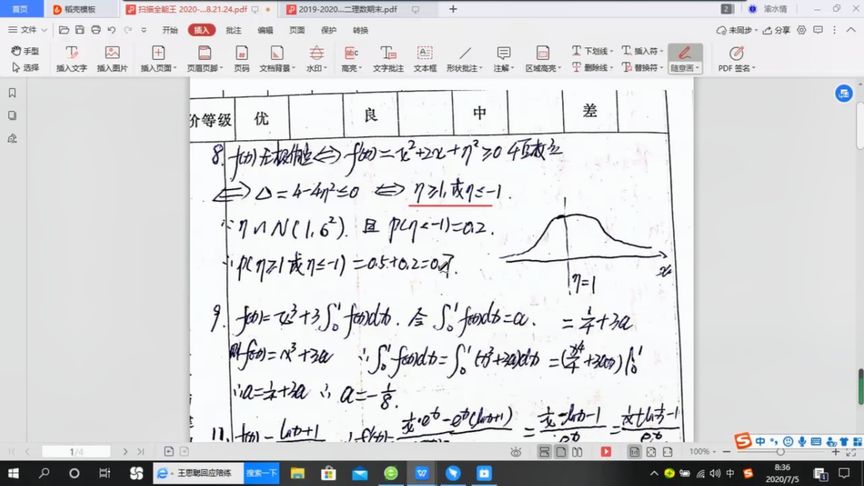 函数的极值与正态分布