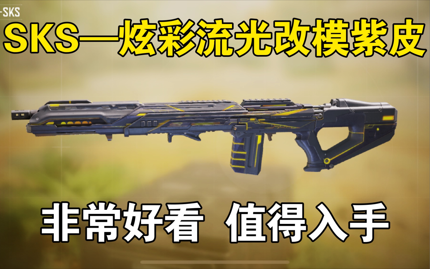 新转盘SKS炫彩流光改模紫皮,手感超级好,值得入手!【使命召唤手游】