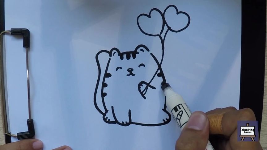 儿童简笔画 画一只可爱的小猫 简单又好学的儿童简笔画