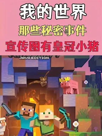 我的世界:那些你不知道的隐秘事件,MC宣传图有只皇冠小猪m