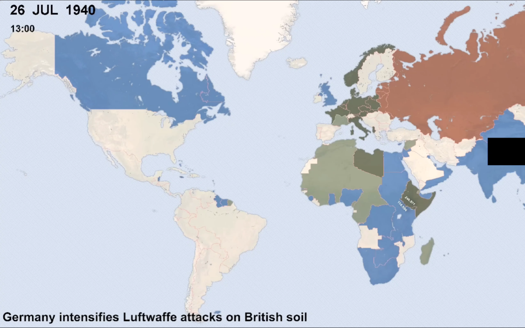 【历史地图】第二次世界大战战线变化图:每月(1939.8～1945.10)「...
