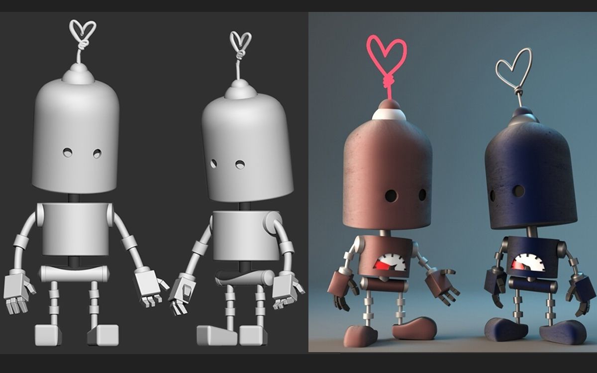 【maya建模】新手建模思路,超详细的“袖珍机器人”制作讲解