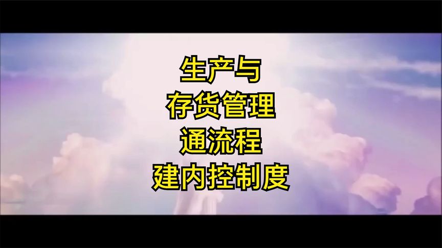 生产与存货管理,通流程,建内控制度,做内审