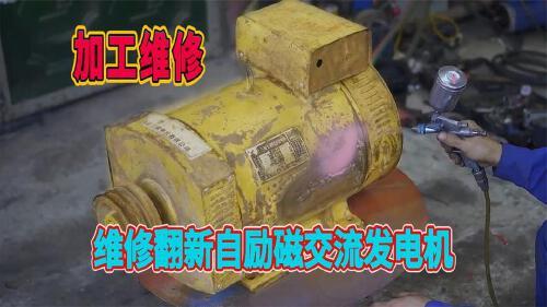 维修励磁交流单相发电机,重新绕制定子绕组,顺便维护转子线圈