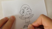 学画卡通画.伤心表情的人物画法