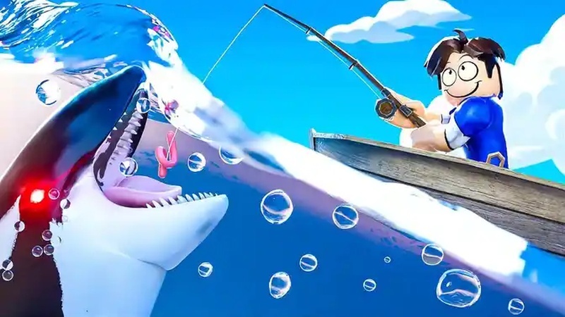 Roblox钓鱼模拟器:钓鱼达人出海,居然钓到传奇血红鱼!
