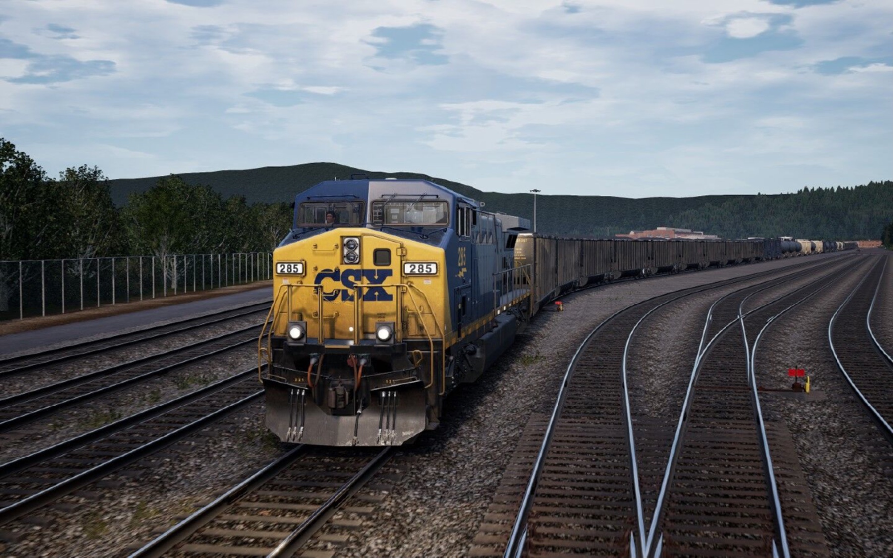 火车模拟世界2 坎伯兰编组场2(驼峰解体10节重车+30节空车)