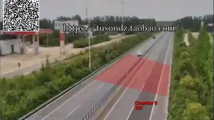 公路车流量统计,车辆计数#ai人工智能 #监控摄像