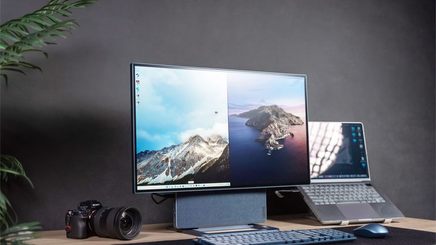 Win+Mac双系统桌面单屏解决方案居然是Ta|YOGA 27 2022上手体验
