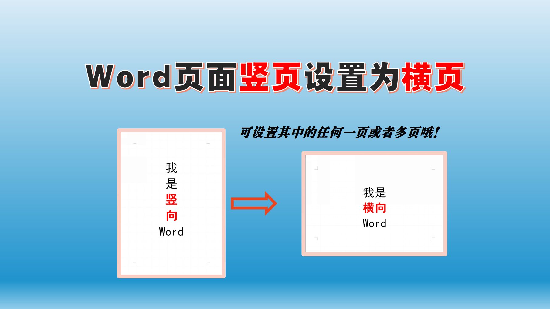 Word页面竖向变横向设置教程,零基础标书制作教程系列!