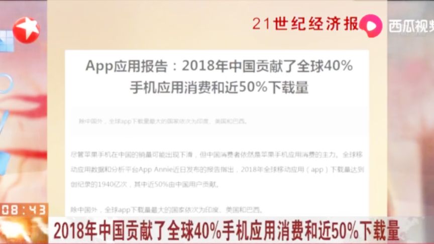 去年中国用户平均每人下载约55个APP!中国市场排名前列APP为微信