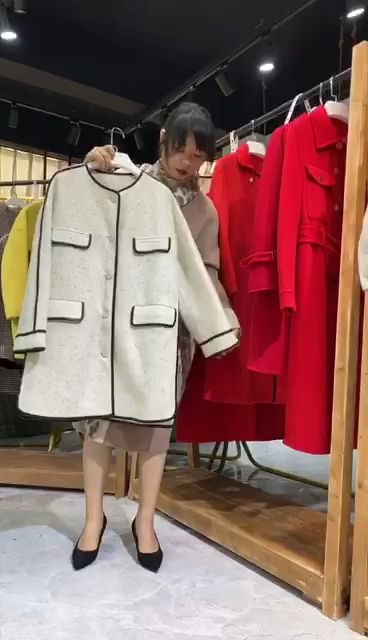 法洛伦2020新款女冬大衣品牌折扣女装批发走份电商直播货源