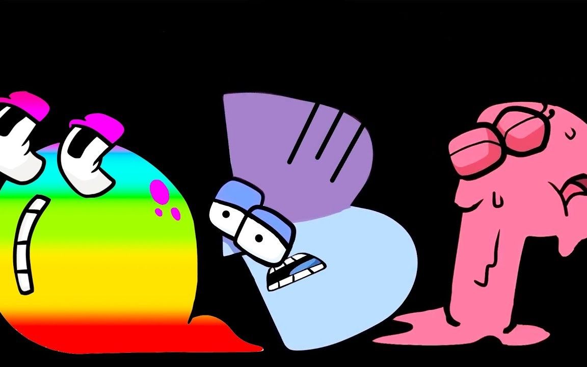 卡通字母人大变身了,一会儿哭一会儿笑