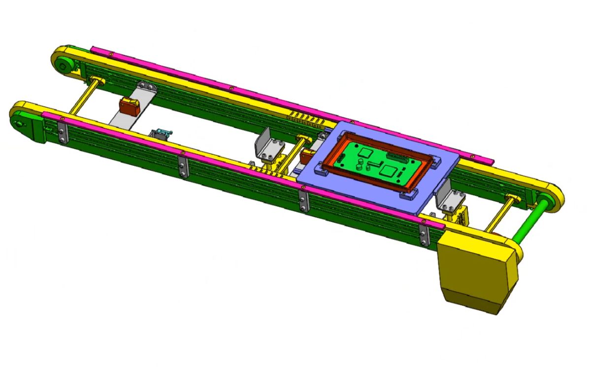 SolidWorks 视频教程:带逆止器的链式输送机的设计