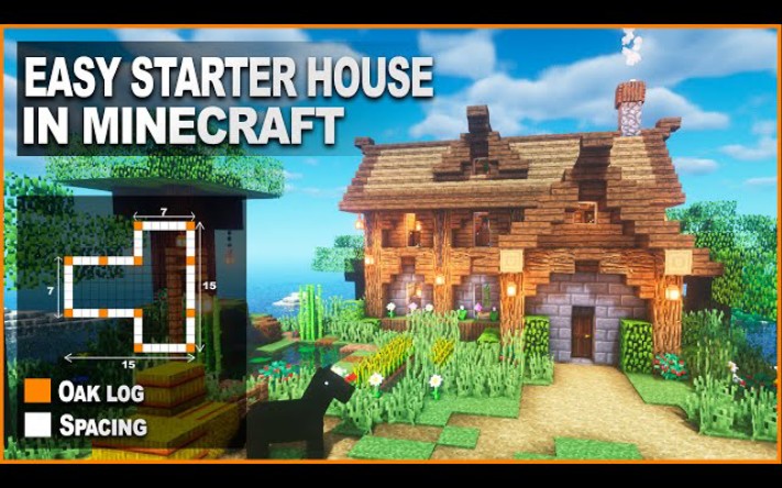 【Minecraft】搬运:如何建立简易入门之家 简单教程