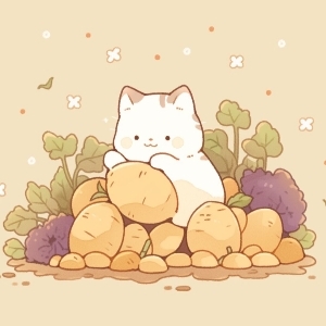 敲爱吃土豆的猫猫 