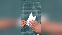 A4折纸手工不用胶水和剪刀,如何折出逼真的战斗机模型,点赞哦