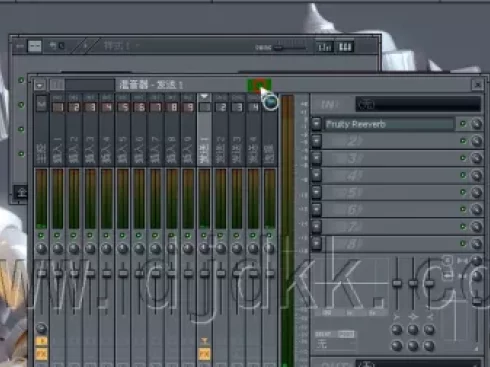 FL Studio 9 基础视频教程之:018,调音台发送式效果器的使用