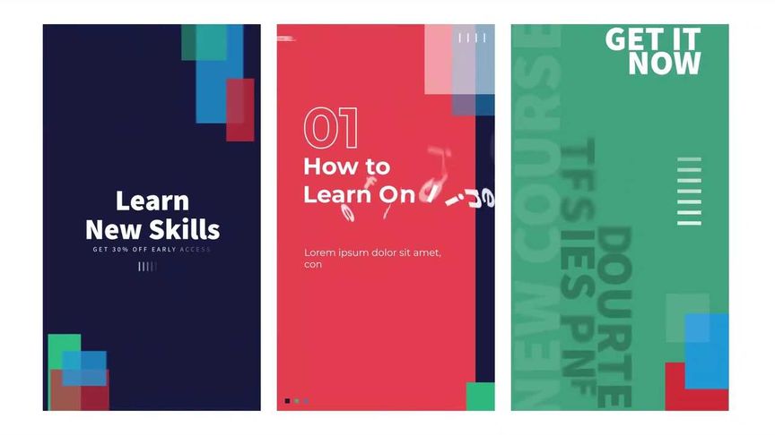 目标在线课程故事AE模板