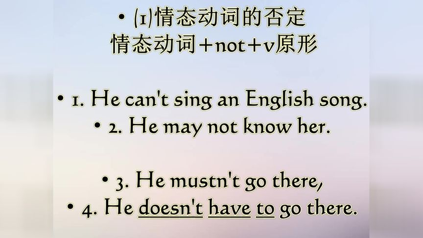 英语语法:6分钟带你学会情态动词的否定和疑问形式