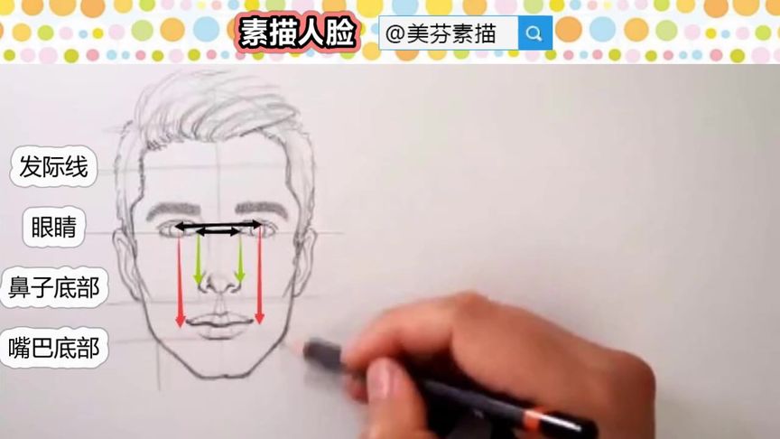教你一个画素描人像人脸五官比例的方法,学会了,轻松画人像!