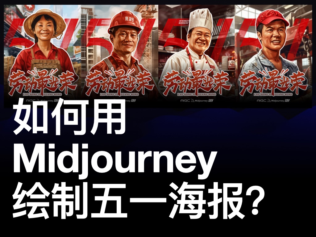 如何用Midjourney绘制五一海报?