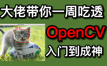 强推!【OpenCV入门到成神】清华顶级AI大佬带你一周彻底吃透...