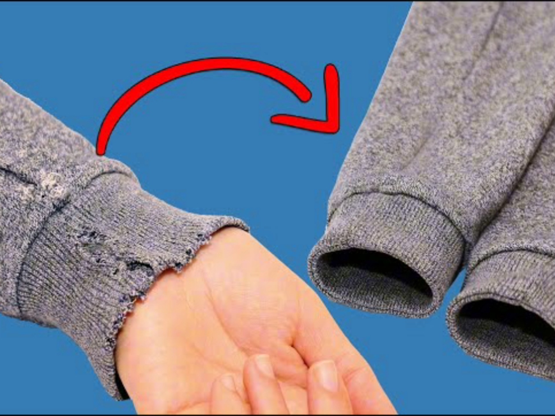 看看老裁缝是怎么修补破了的袖口的