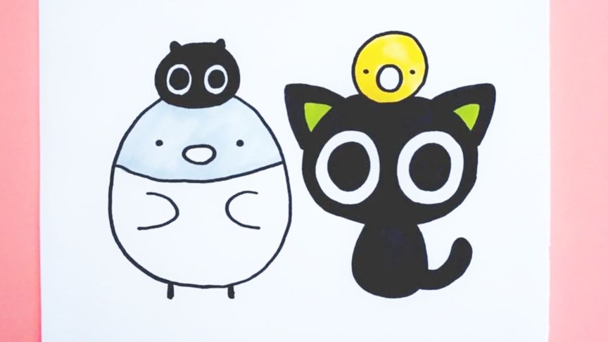 治愈系!超级可爱的简笔画分享!好可爱的罗小黑