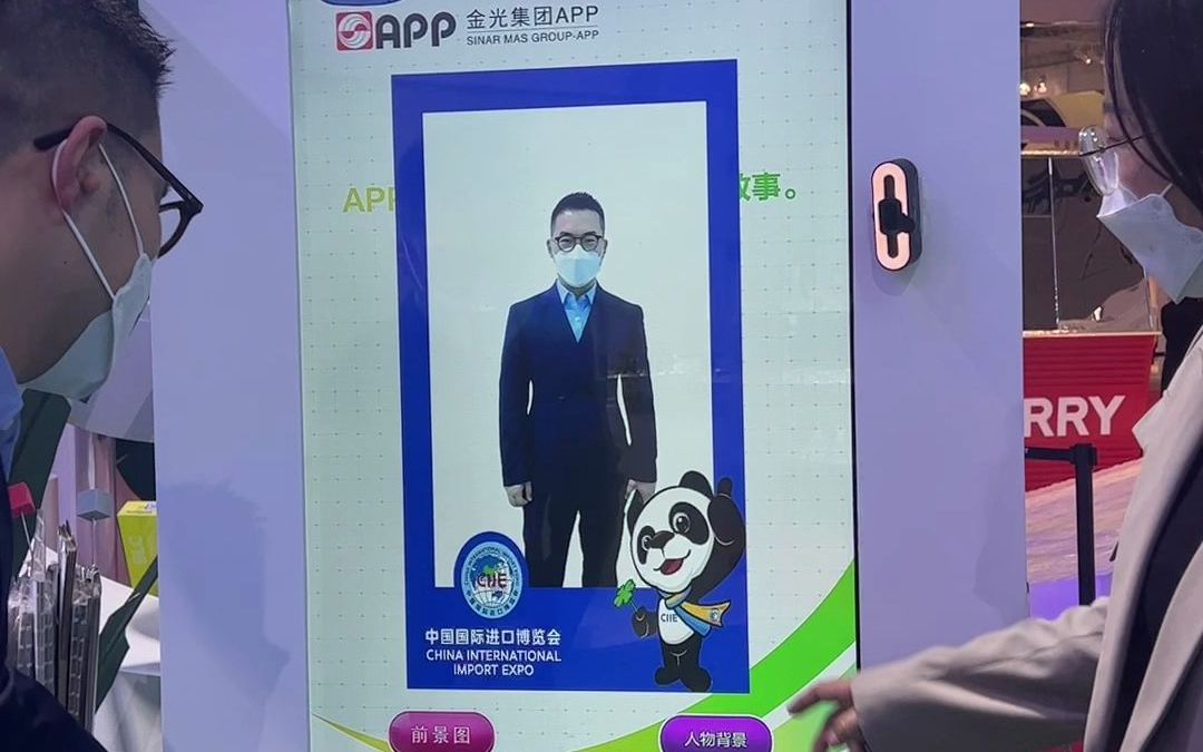 展会互动拍照机即刻打印6寸照片取走