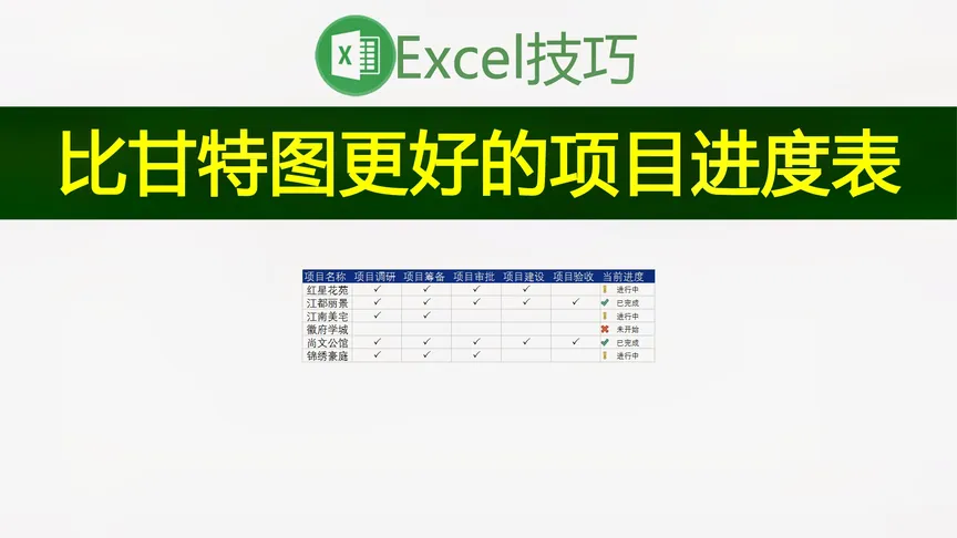 比甘特图更好的项目进度表制作方法,美观实用易学,老板肯定满意