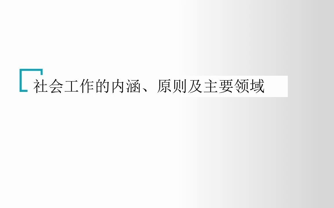 社会工作MSW中级综合第一章