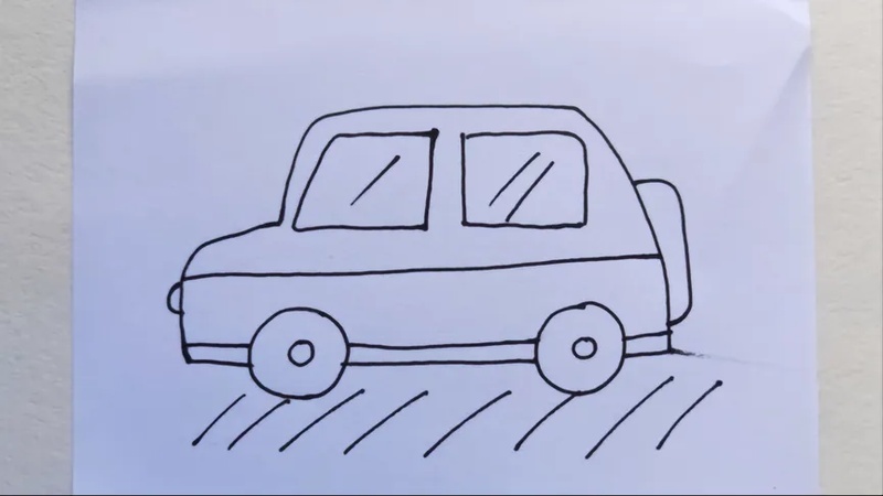 小汽车简笔画,太简单了吧