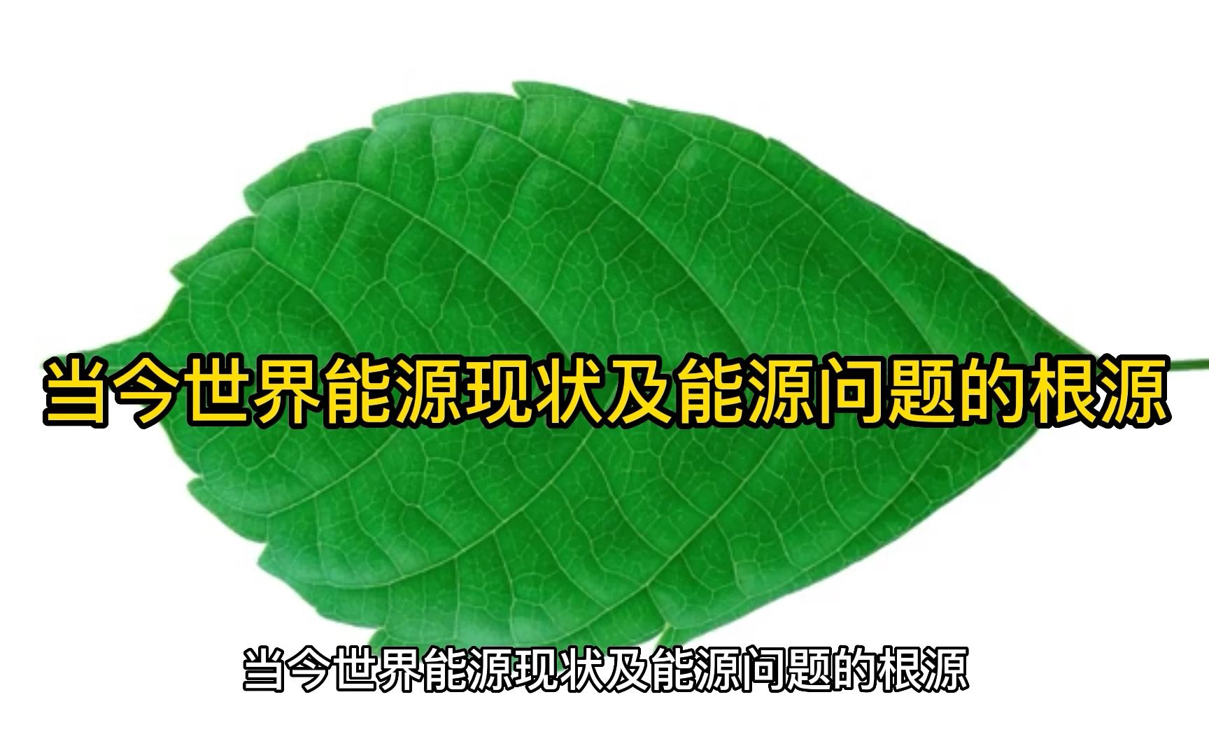 当今世界能源现状及能源问题的根源