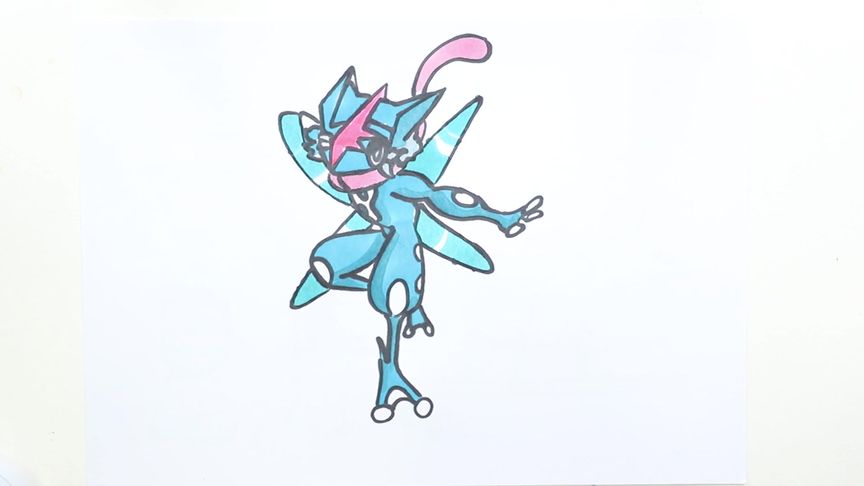 甲贺忍蛙简笔画