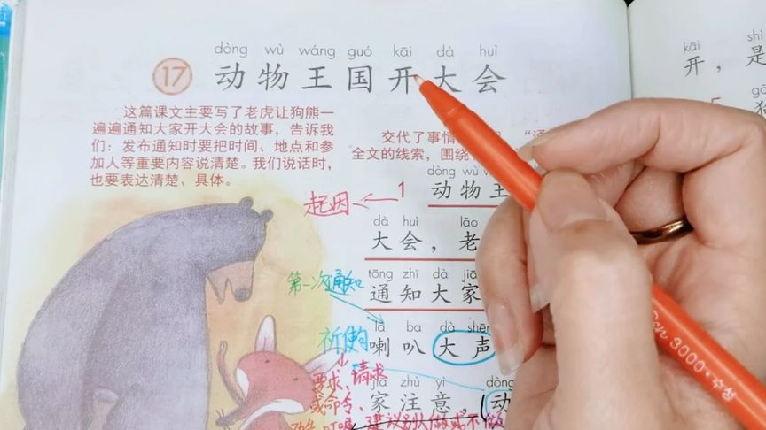 小学一年级语文下册《动物王国开大会》上