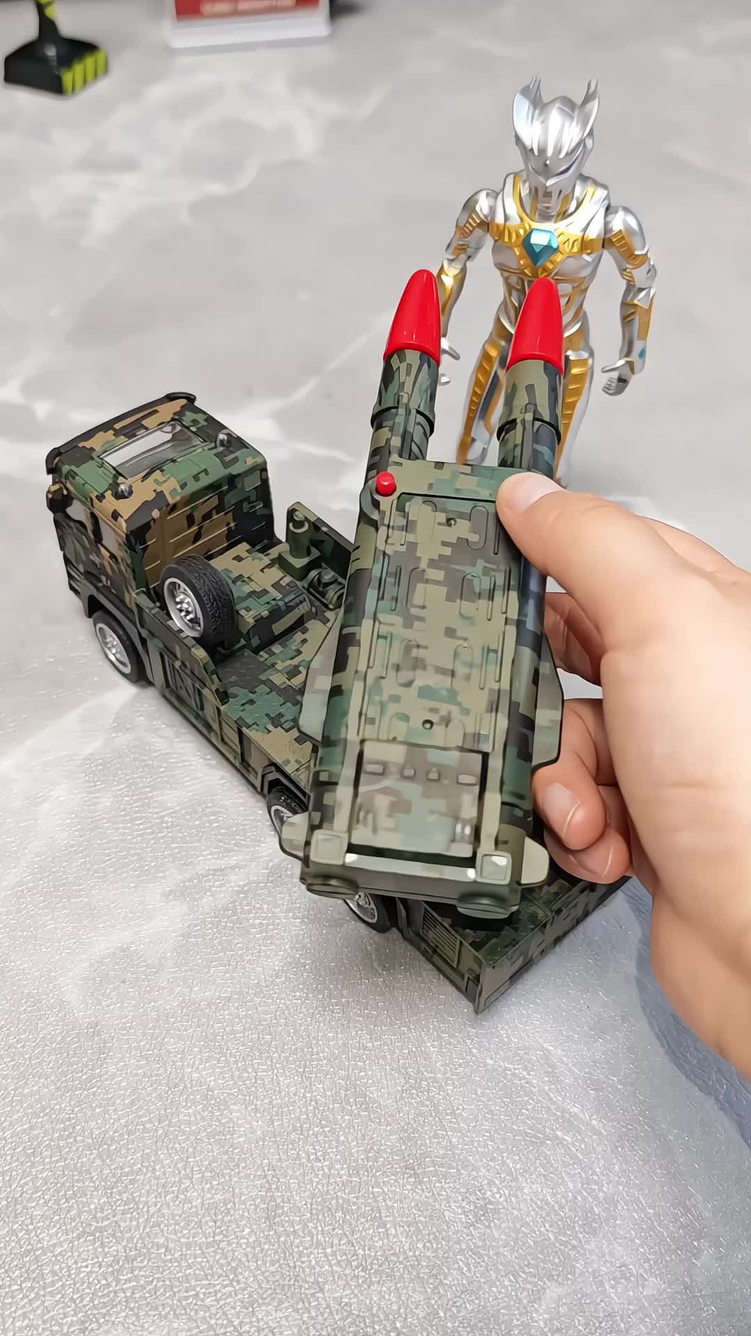 合金导弹车玩具儿童火箭大炮发射军事模型男孩大号坦克炮弹玩具车#...