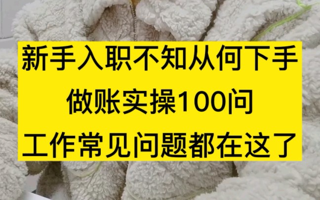 新手入职不知如何下手,做账实操100问,工作常见问题都在这了!