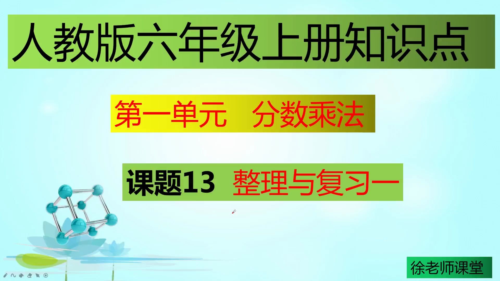 六年级数学分数乘法的整理与复习,好好复习,开学做学霸