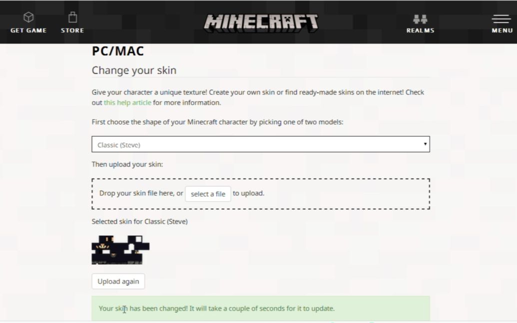 晨星_note1--MC正版如何更换皮肤