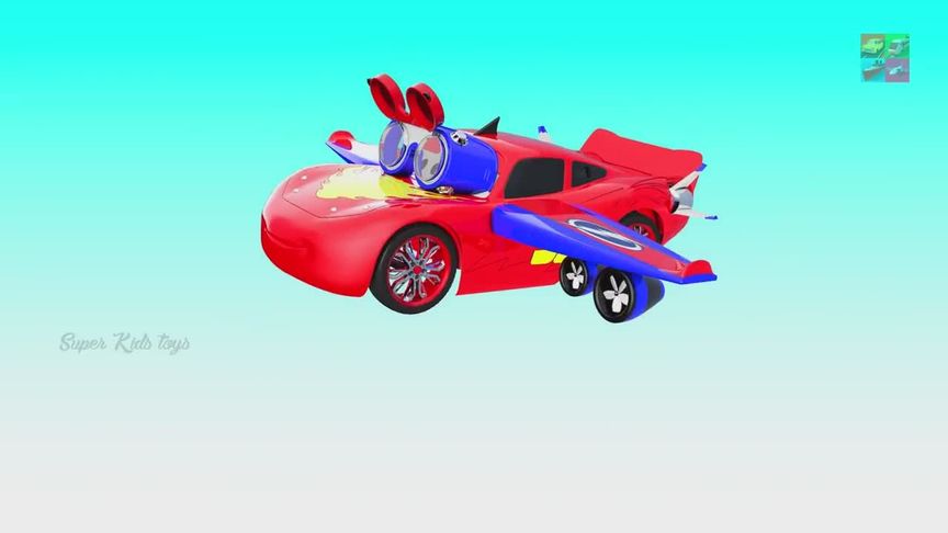 早教益智动画:变形车之摩托车麦昆小汽车汽车飞机等