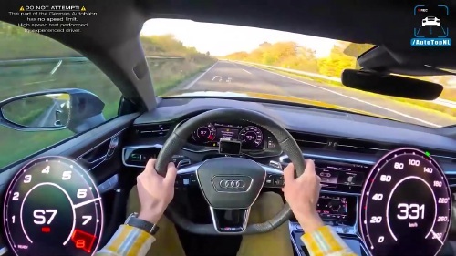 马力000匹的奥迪RS7到底有多猛?不限速高速测试达到了330公里