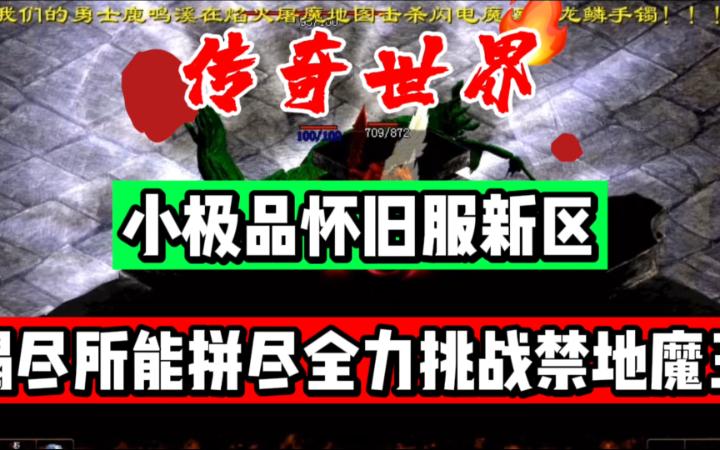 传奇世界:爷青回,小战士圆梦二十年前竭尽所能挑战禁地魔王!_传奇世界