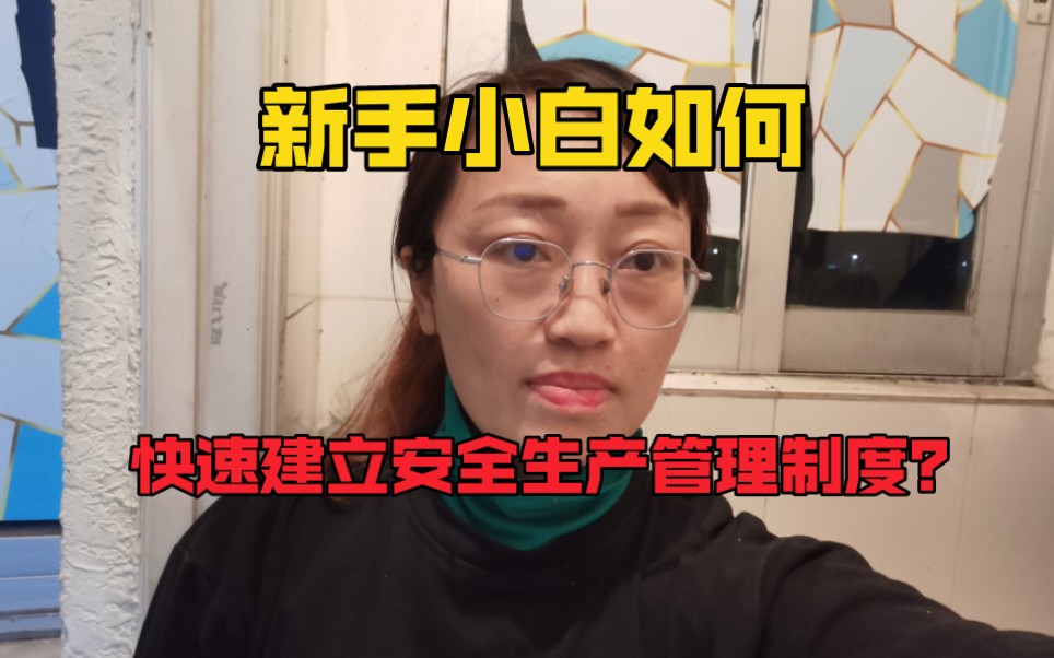 新手小白安全管理人员,如何快速建立安全生产管理制度,一个视频教会你