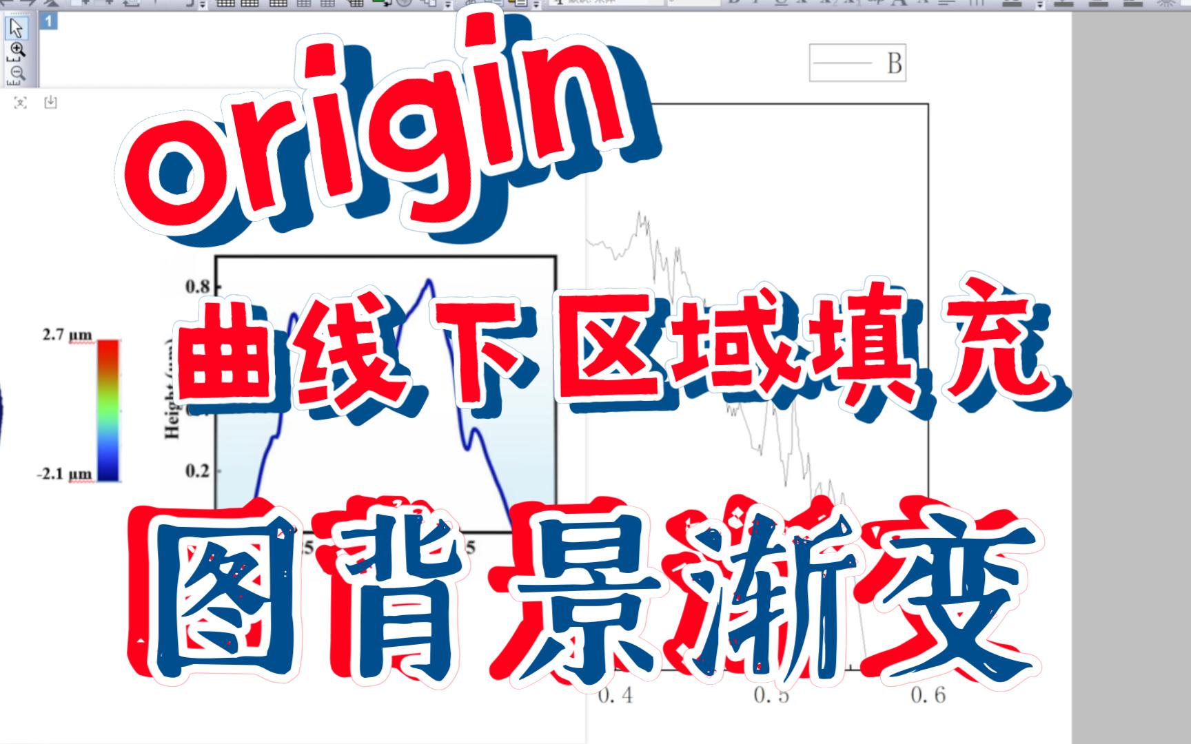 origin技巧 | origin如何将曲线下区域进行填充,如何设置数据图背景渐变