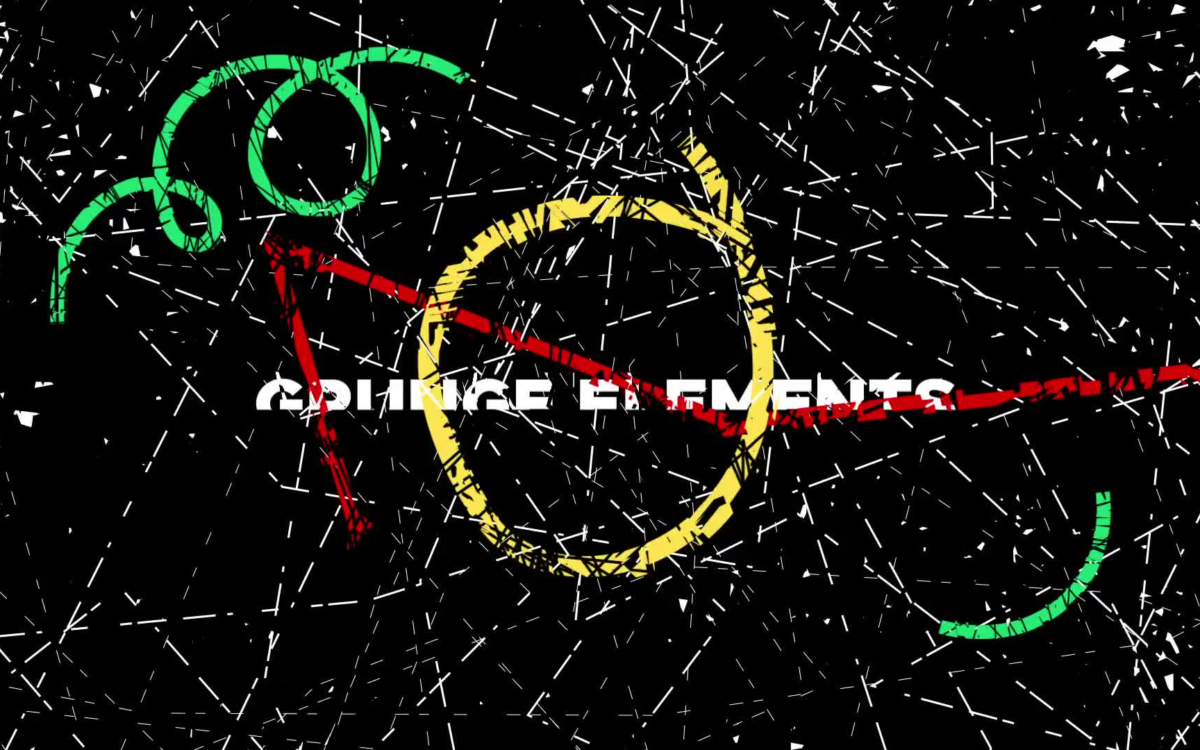 AE模板-抽象线条素材合集几何包形状变换视频