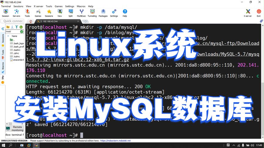 体验运维工程师的工作,在Linux系统中安装MySQL数据库
