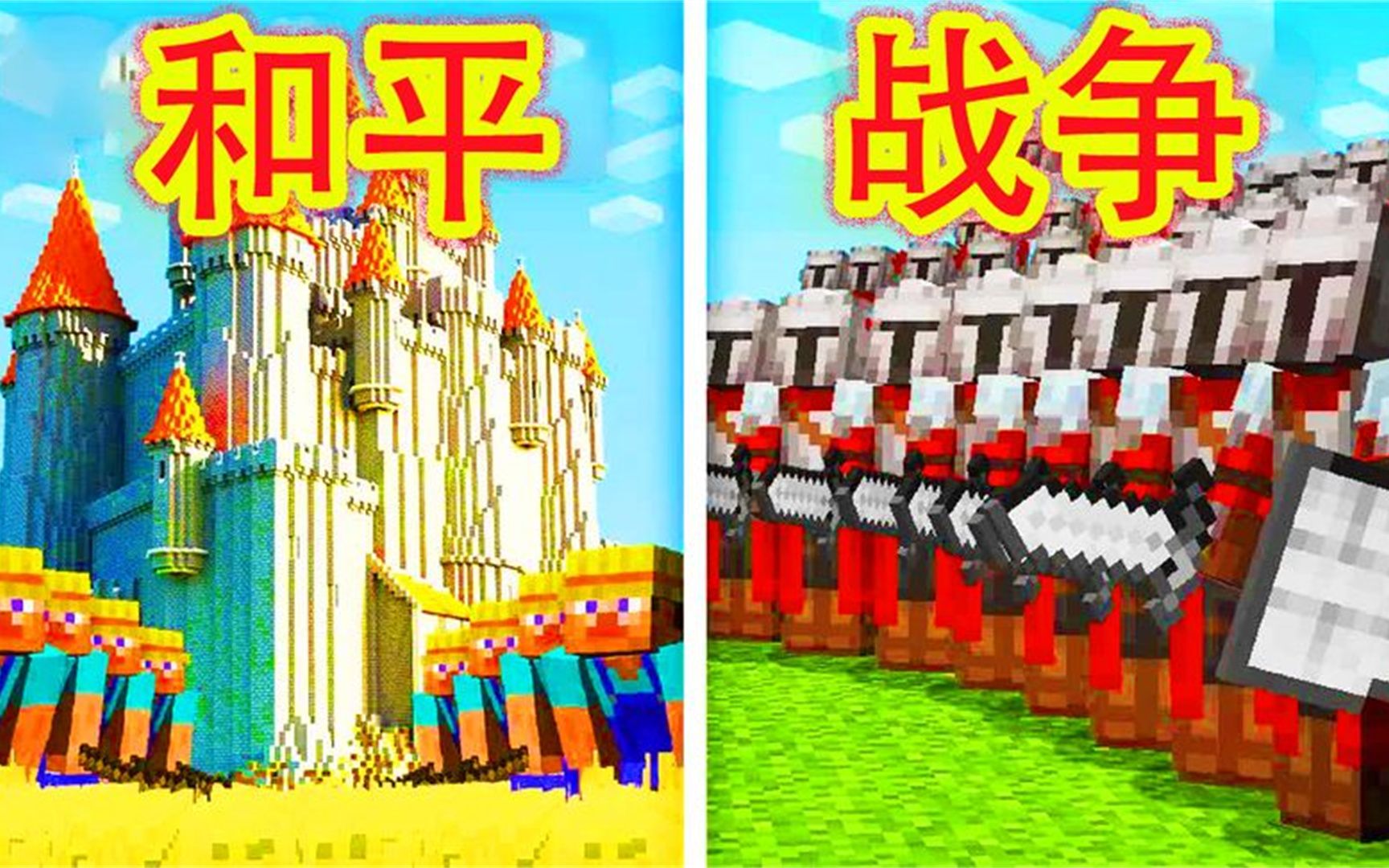 我的世界:100人模拟的精灵、矮人、巨人中世纪古代战争文明