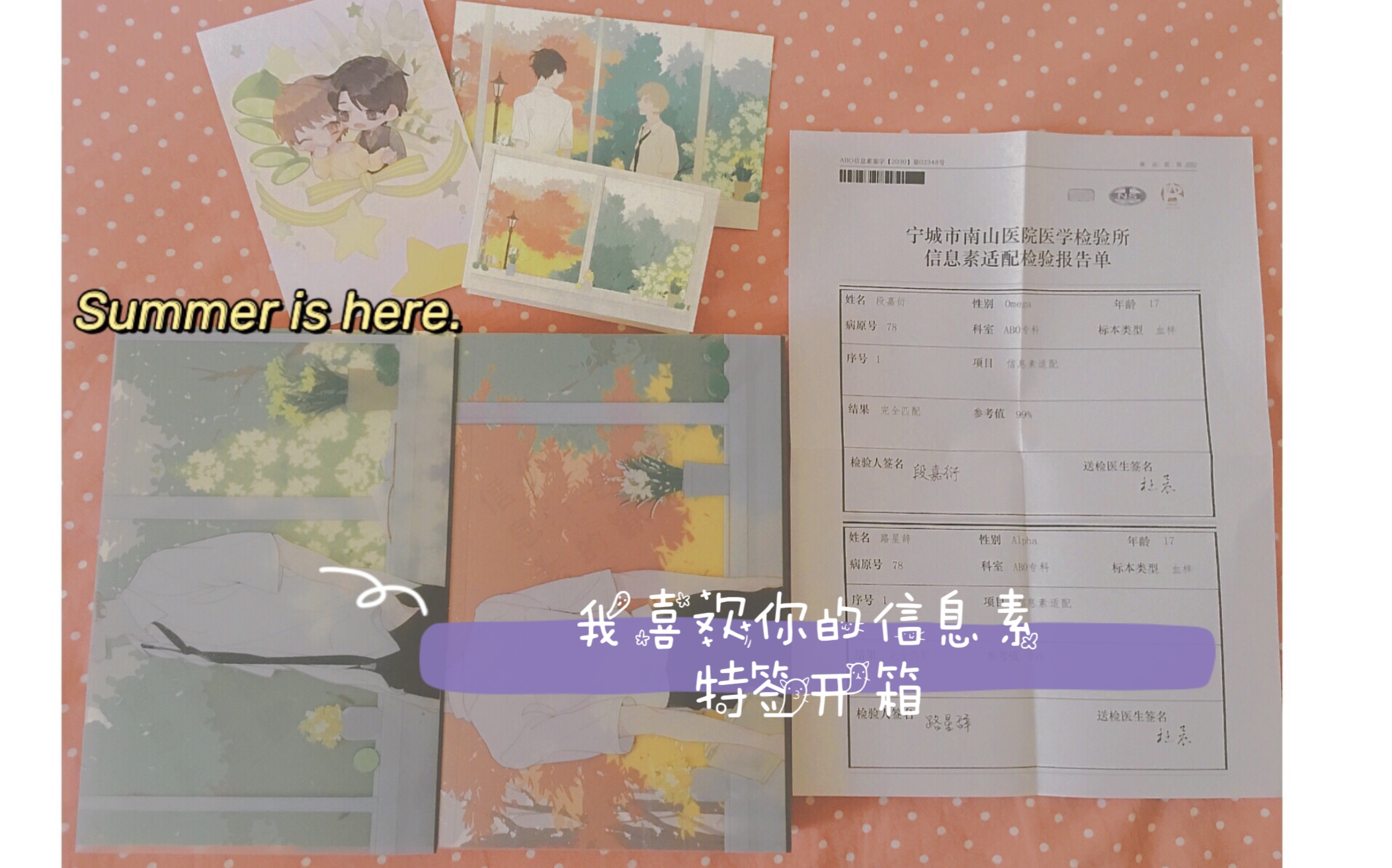 【开箱/小说】我喜欢你的信息素 | 繁体特签