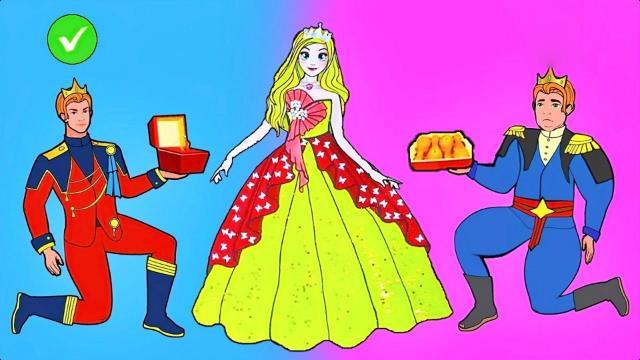 纸娃娃动画:灰姑娘华丽变身得王子们喜爱,恶毒后妈和继姐被气晕